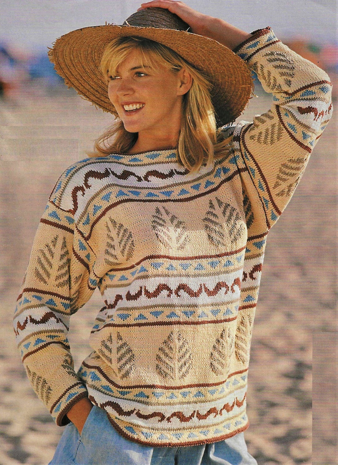 Ladies Jacquard Fair Isle Sweater Jumper Womens Summer Pullover PDF ...