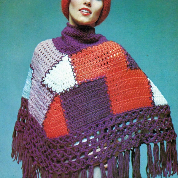 Patchwork Poncho - Etsy
