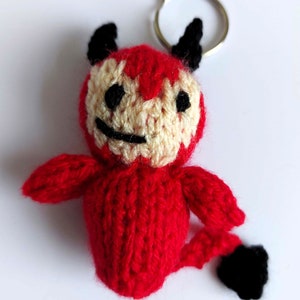 PDF Knitting Pattern Halloween Key Chain Keyring Devil Vampire Ghost ...