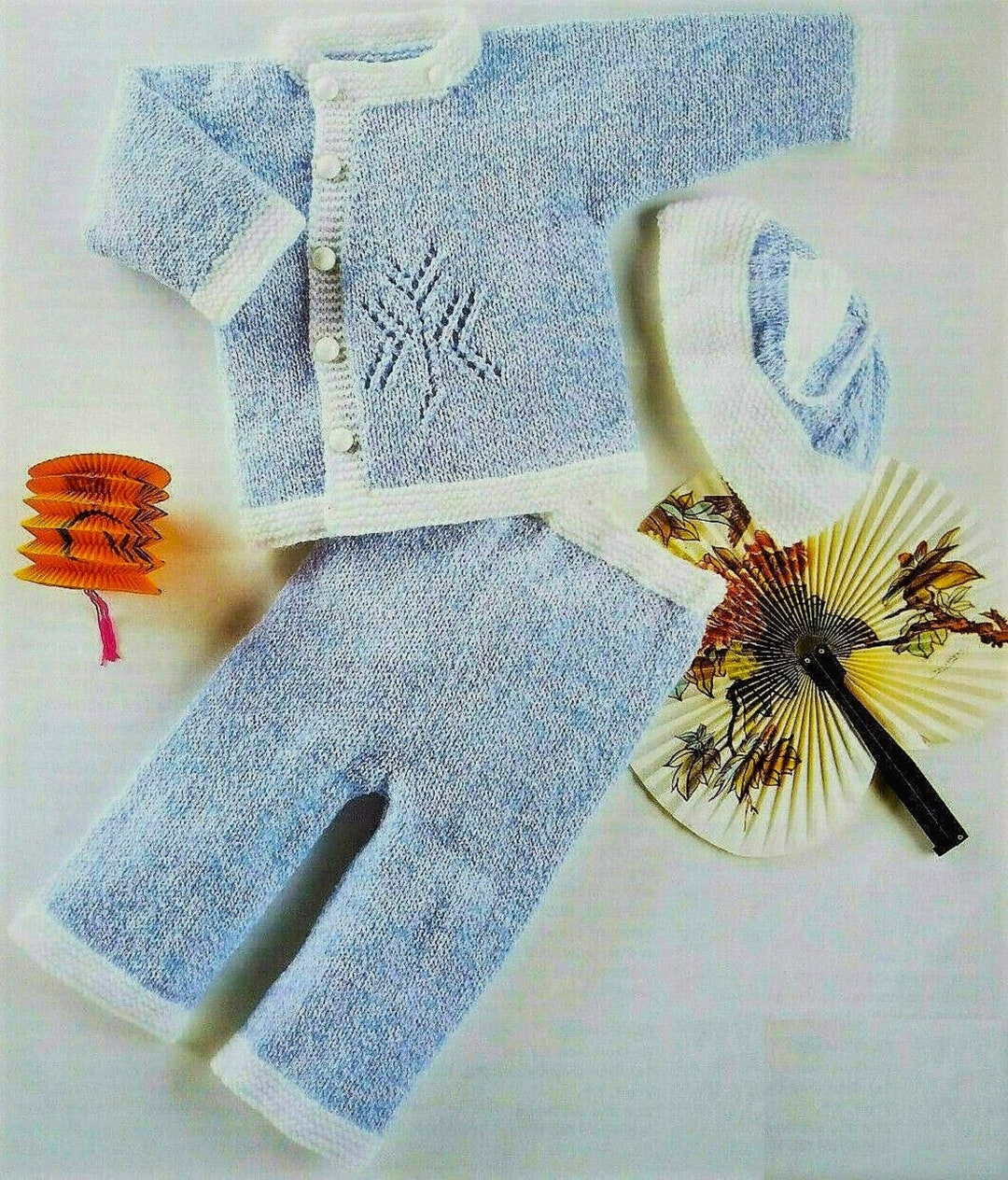 Baby Boys Snowflake Eyelet Motif Jacket Cardigan Hat & Trouser PDF ...