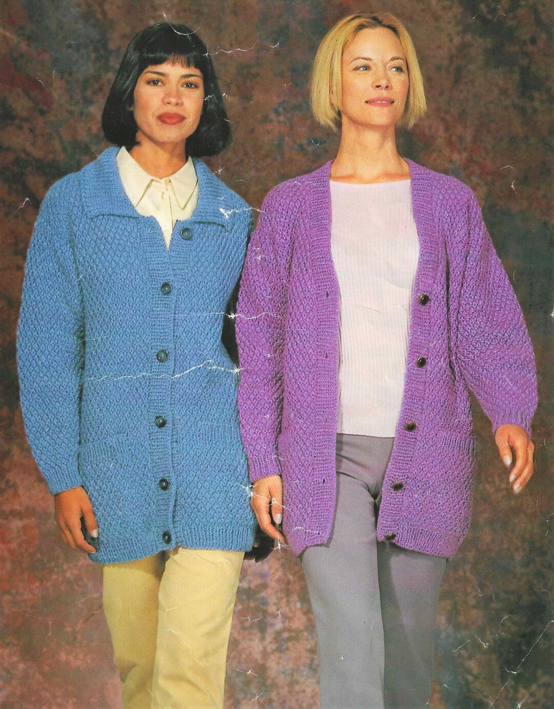 Ladies Long Line Moss Stitch Jacket Coat Cardigan With Pockets Womens ...