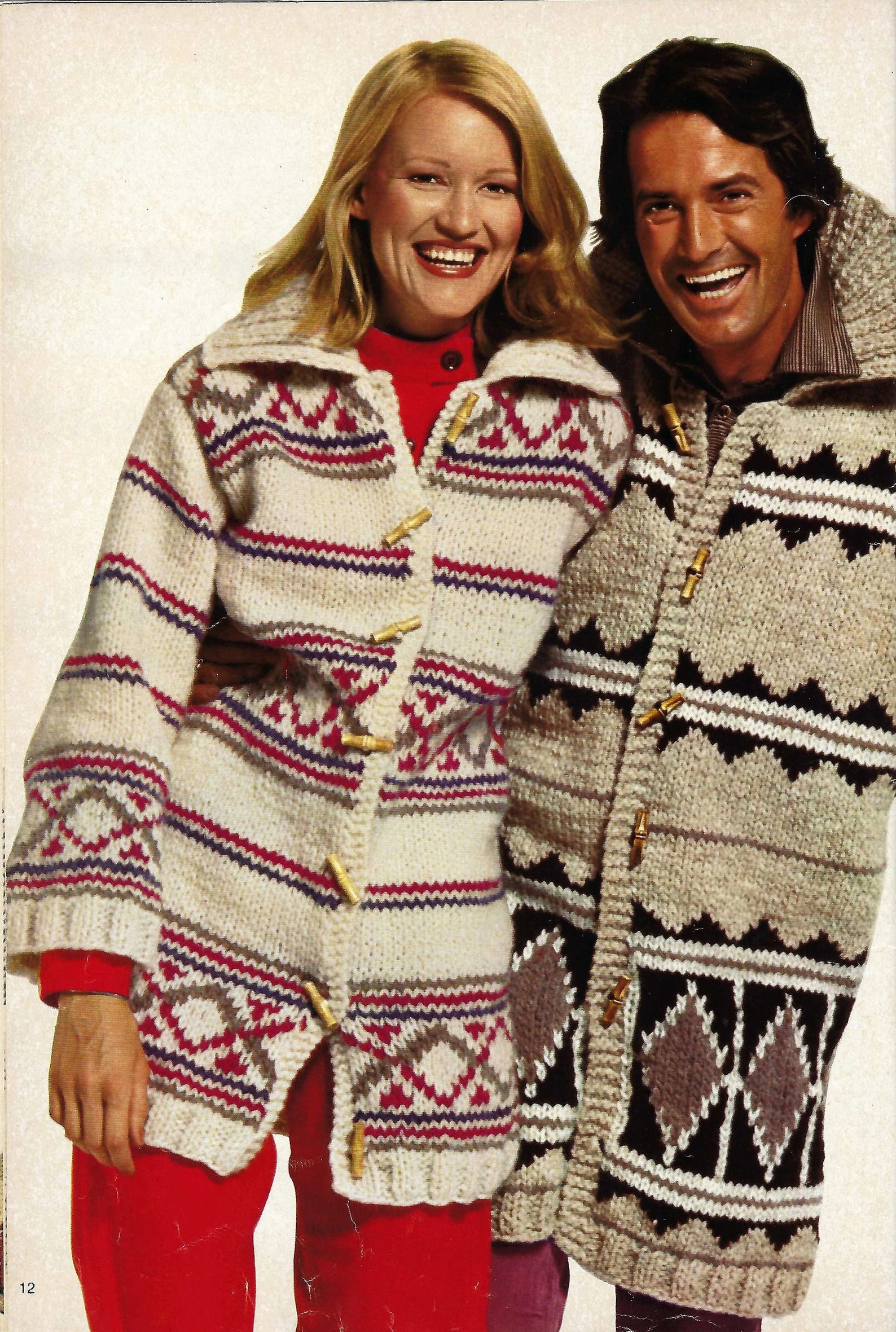 Mens Ladies Easy Fair Isle Jacket His & Hers Long Cardigan Womens ...