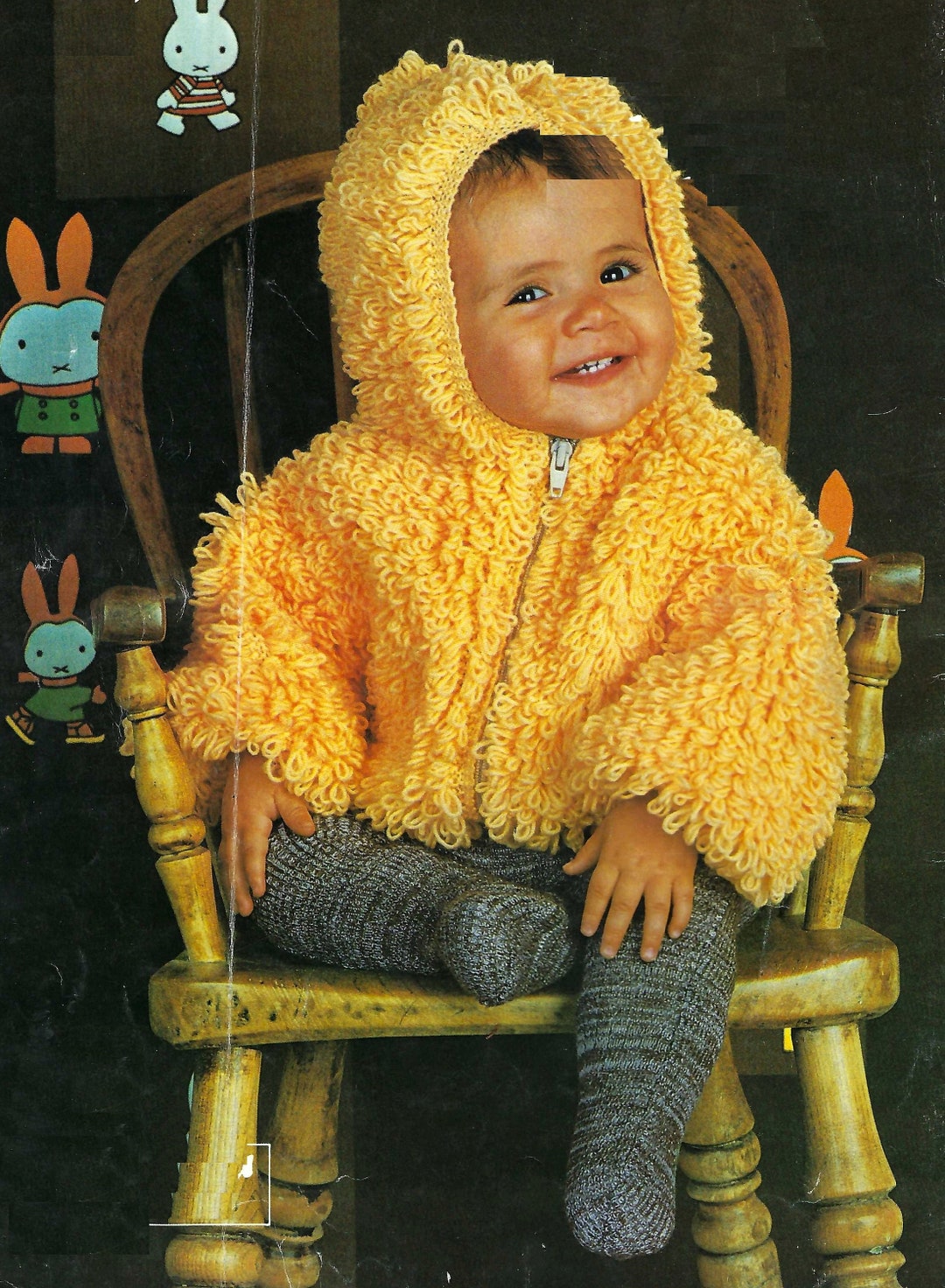Baby Boys Girls Loopy Loop Stitch Hooded Jacket Zip up Cardigan PDF ...