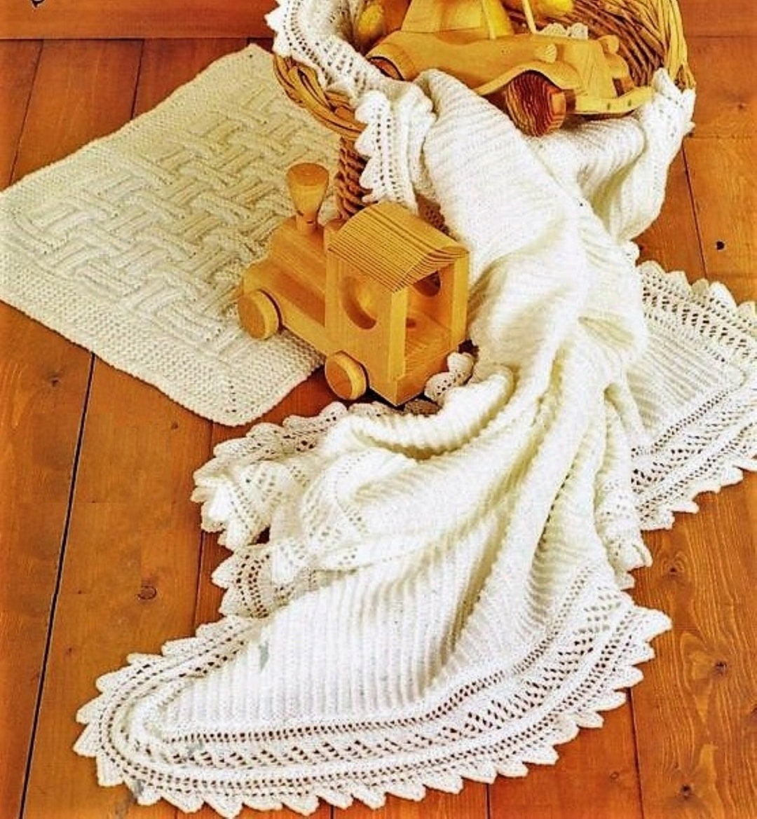 Baby Boys Girls Lacy Scalloped Edge Shawl Cot and Pram Blanket PDF ...