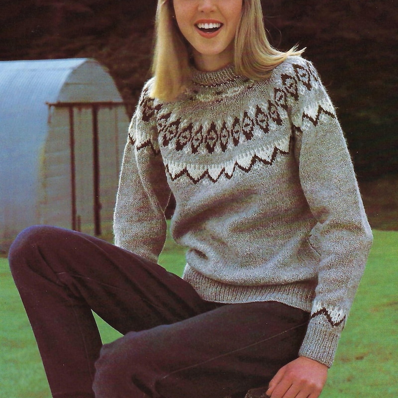 Fairisle yoke knitting patterns - Etsy.de