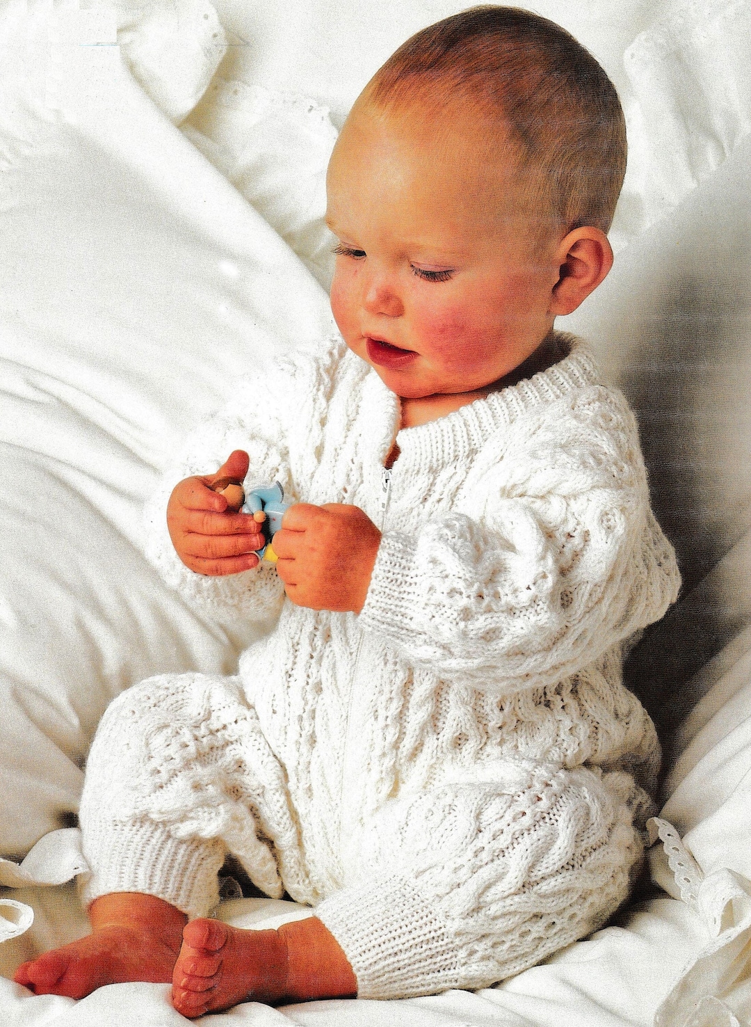 Baby Boys Girls Lace & Cable Babygrow All in One Romper Playsuit PDF ...