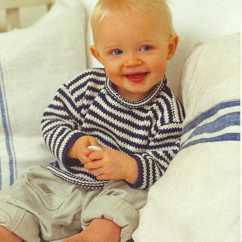 Striped Baby Jumper Pattern - Etsy UK