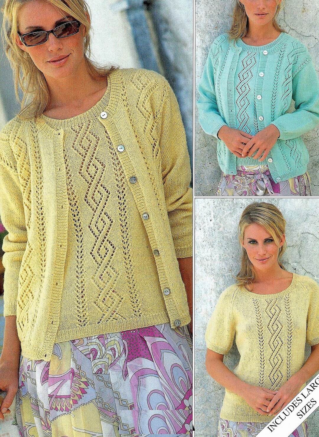 Ladies Womens Short Sleeve Lace Panel Top & Cardigan Twin Set PDF ...
