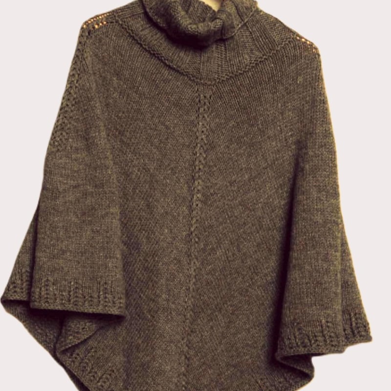 Cable Knit Poncho - Etsy