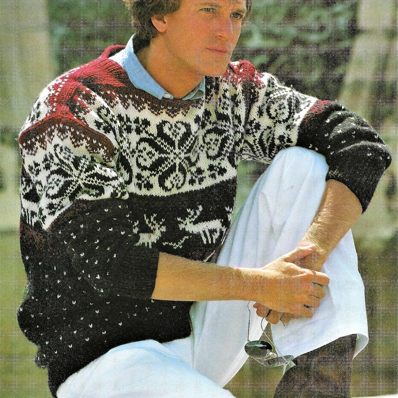 Nordic Sweater Men Medium - Etsy