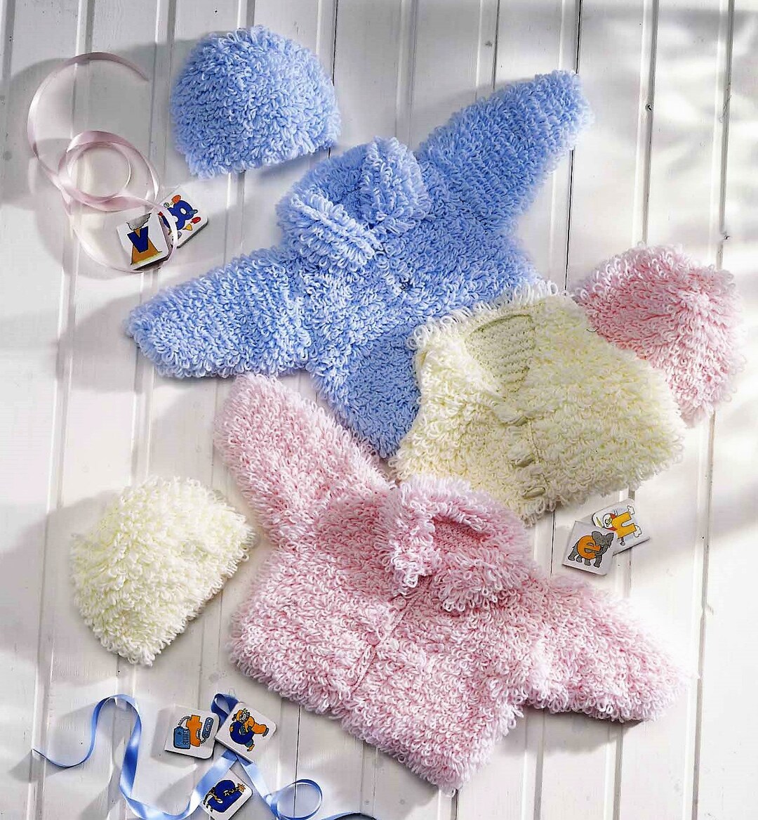 PDF Download Baby Boys Girls Loopy Cardigan Jacket Waistcoat Hat ...
