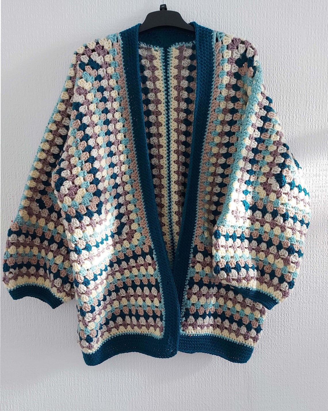 Easy PDF Crochet Pattern Oversized Hexagon Hexi Cardigan Granny Stitch ...