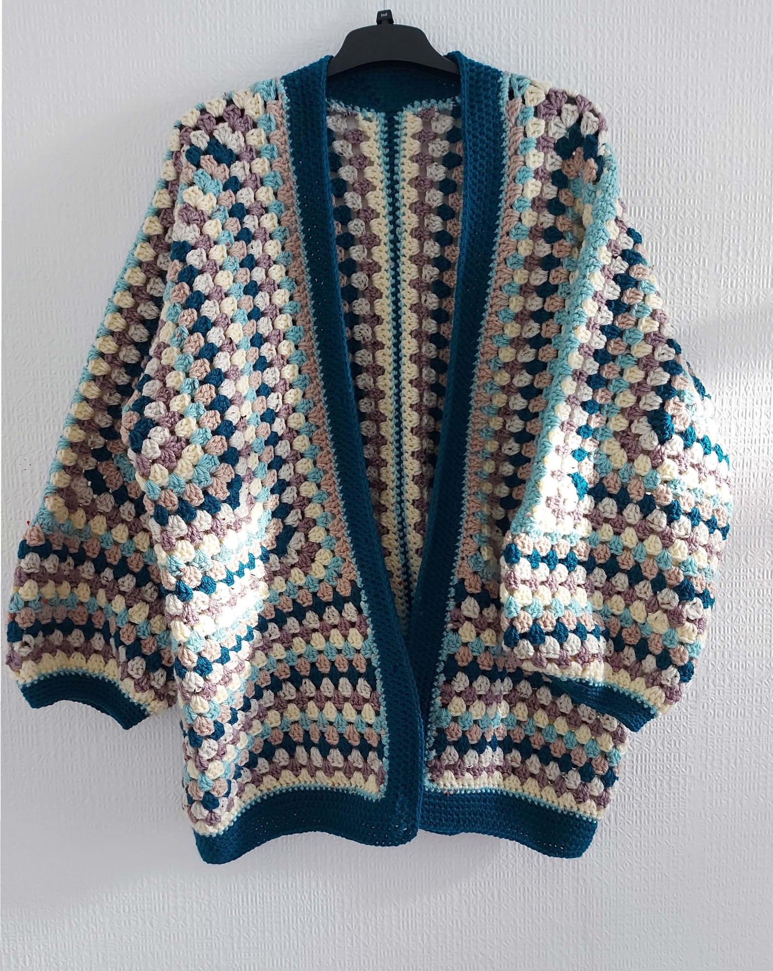 Easy PDF Crochet Pattern Oversized Hexagon Hexi Cardigan Granny Stitch ...