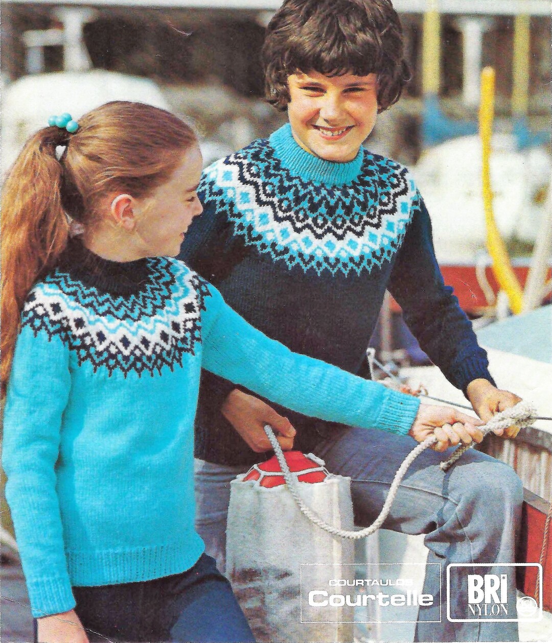 Boys Girls Fair Isle Yoke Sweater Jumper Vintage PDF Knitting Pattern ...