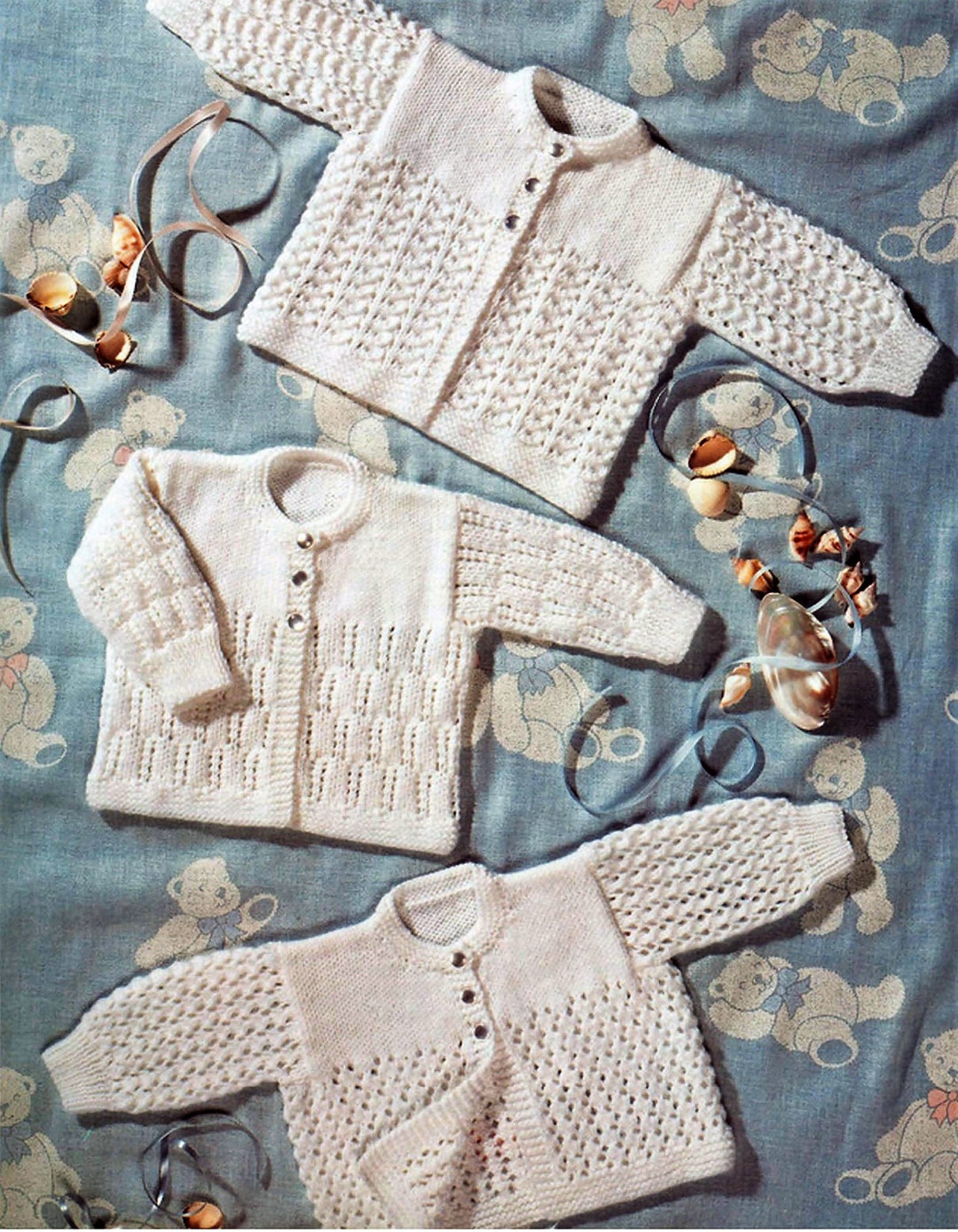 Premature Baby Girls Lacy Matinee Coat 3 Cardigan Designs PDF Jacket ...