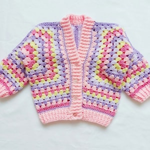 Granny Square Hexi Cardi 0 - Adult Girls Ladies Boho Hexagon Jacket ...