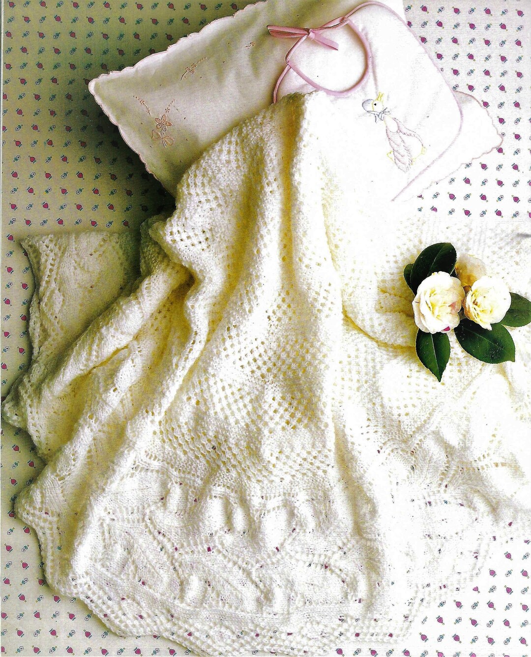 PDF Knitting Pattern Circular Baby Girls Boys Heirloom Shawl Lacy ...