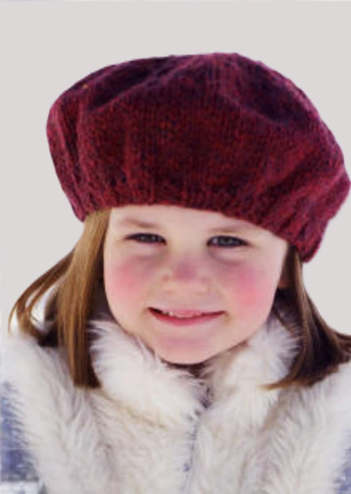 Ladies Girls Teenager Beret Hats 4 X Designs Plain Cable Bobble PDF ...