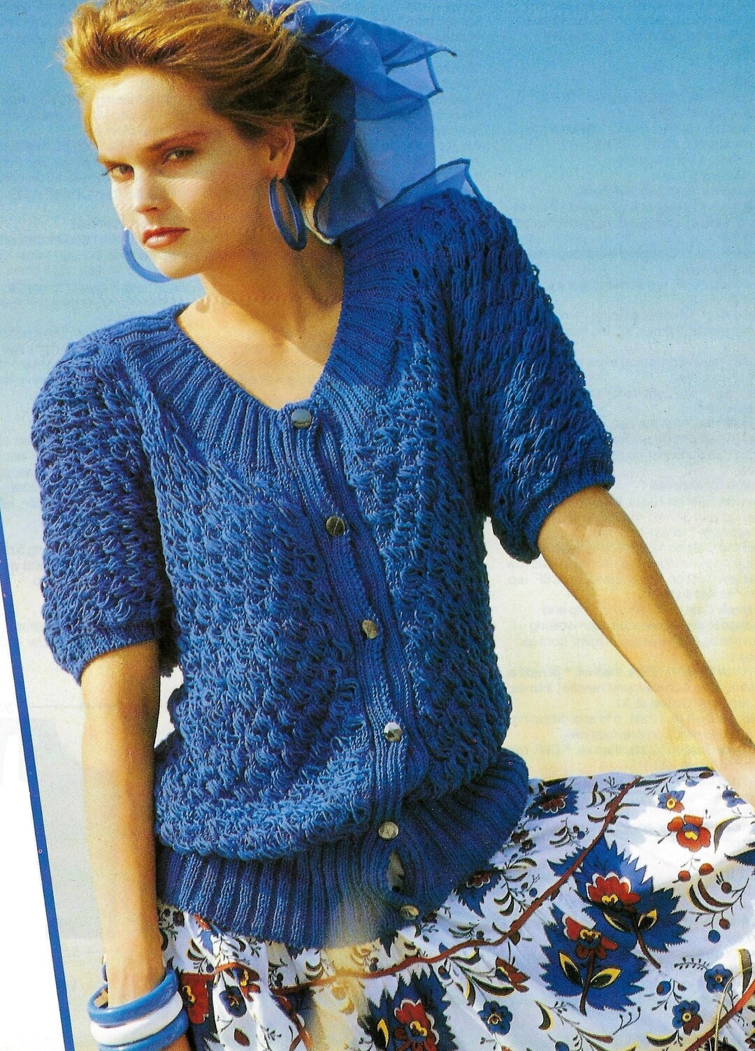 Ladies Short Sleeve Loopy Stitch Summer Cardigan Womens Jacket PDF ...