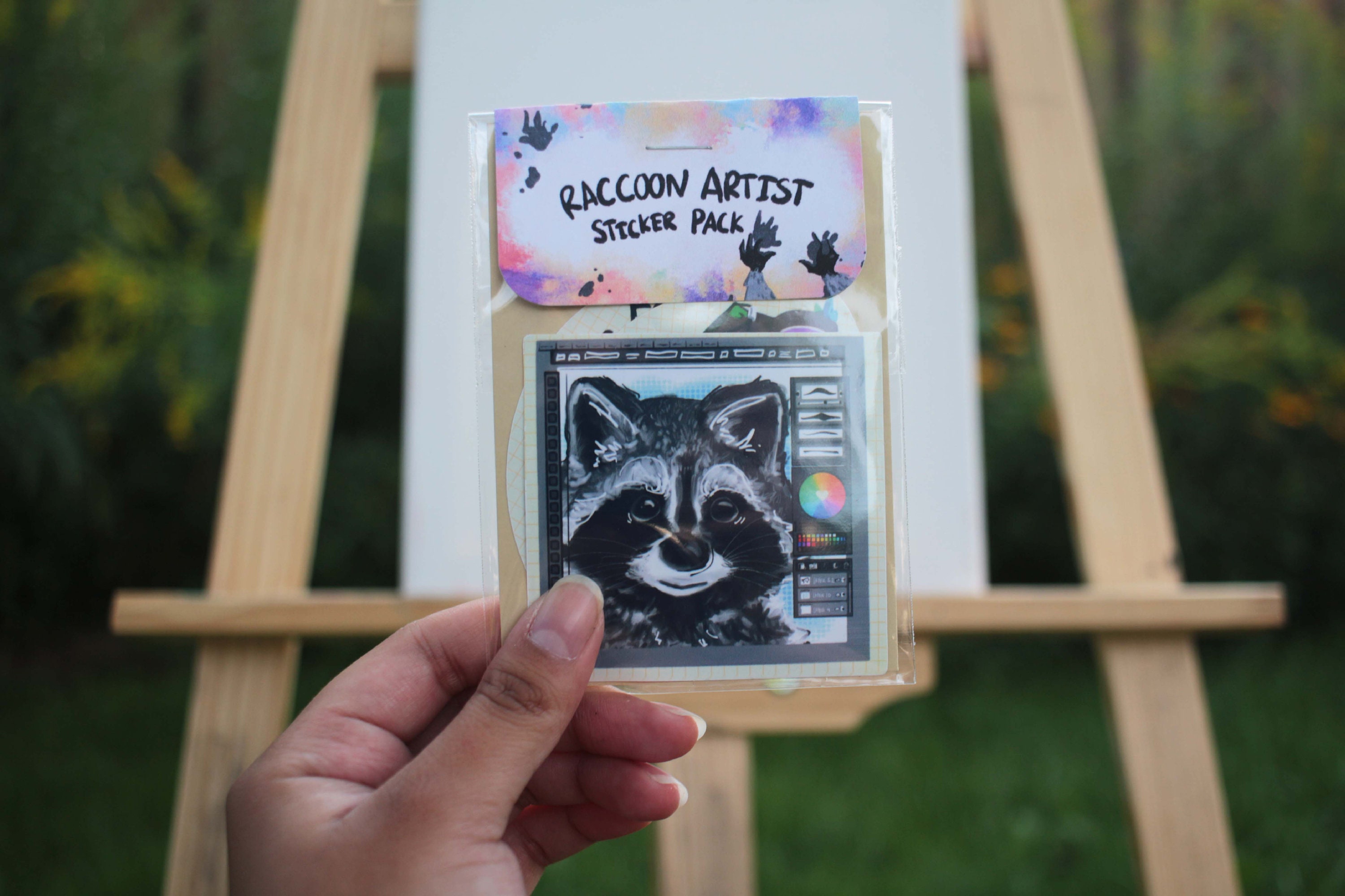 Raccoon Artist Sticker Pack // Raccoons // Vinyl Stickers // Sticker ...