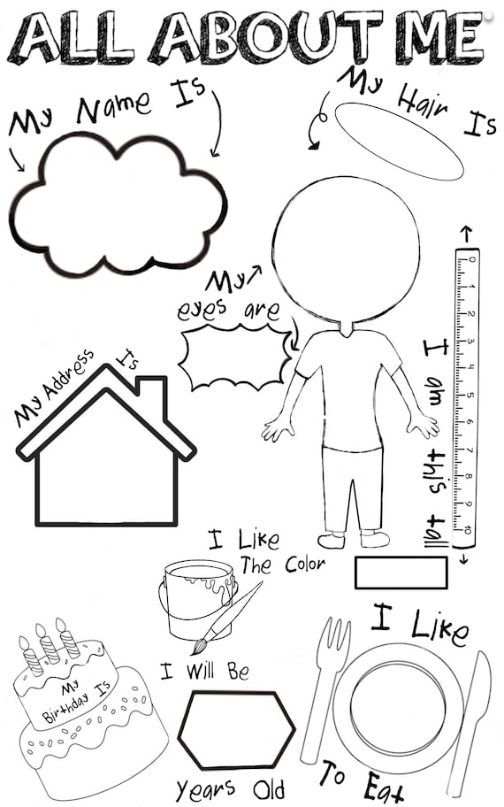All About Me Worksheet | Etsy