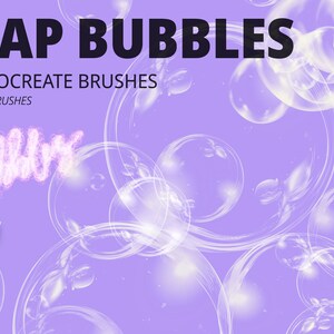 Soap Bubbles Procreate Brushes & Foam Stamps | Create Realistic Bubble Effects - Etsy