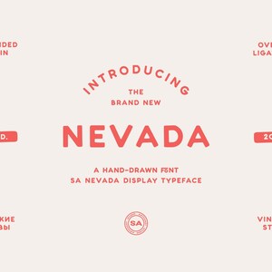 SA Nevada - Handwritten Retro Font, Fonts for Cricut, Crafting Fonts - Etsy