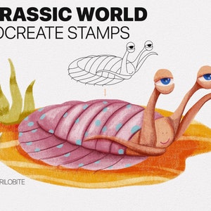 Procreate Dino Stamps, Procreate Brushes, iPad Brushes, Painting Kit ...