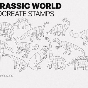 Procreate Dino Stamps, Procreate Brushes, iPad Brushes, Painting Kit ...