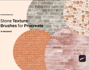 Procreate Stone Bricks Texture Brushes Painting Kit for Procreate iPad ...
