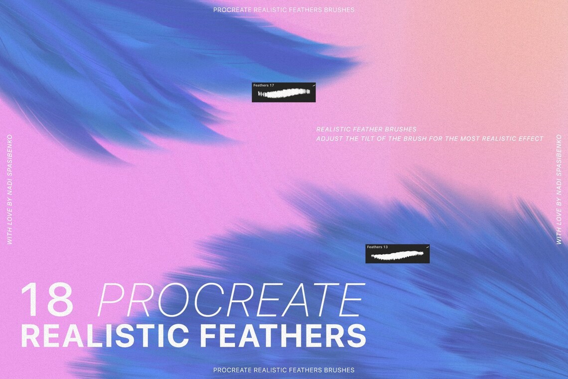 Procreate Realistic Feather Brushes | Texture Brushes for Digital ...