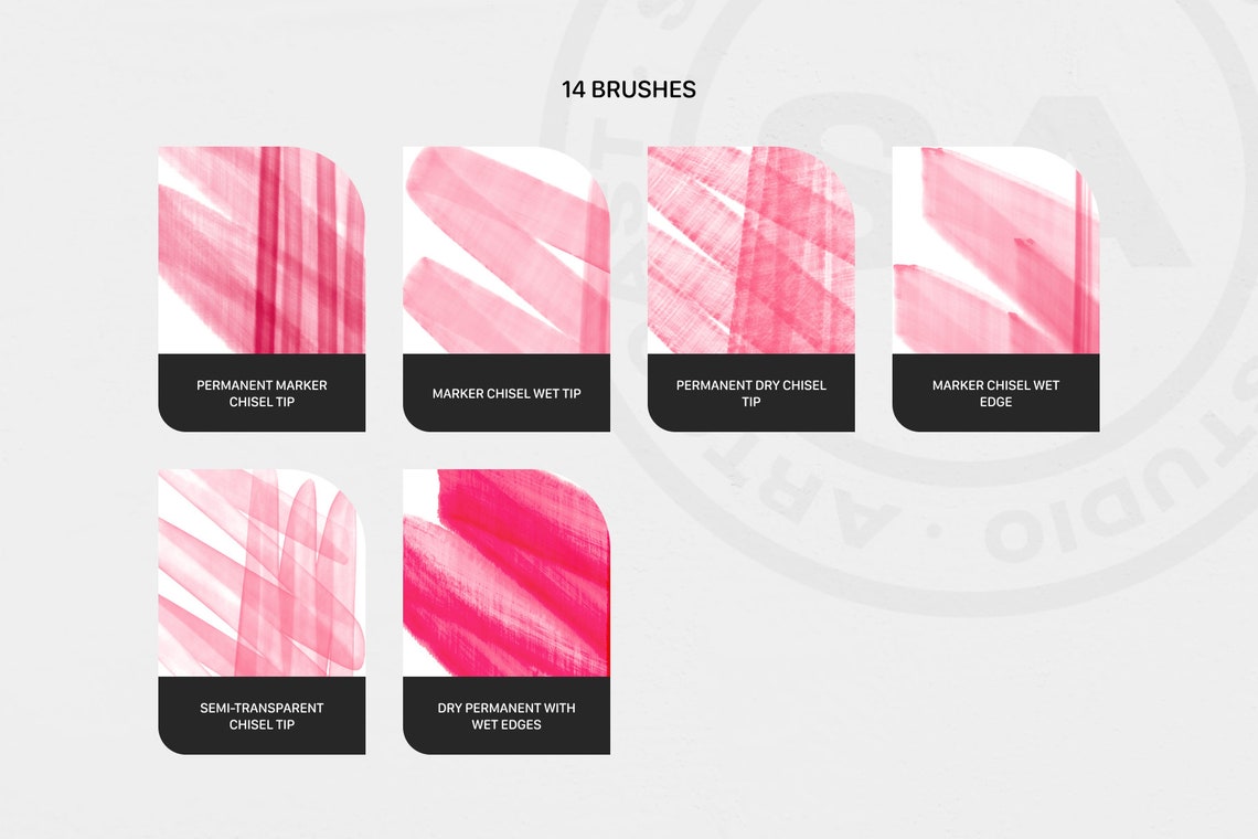 Best Marker for Procreate, Soft Marker, Brushes for Procreate, Texture ...