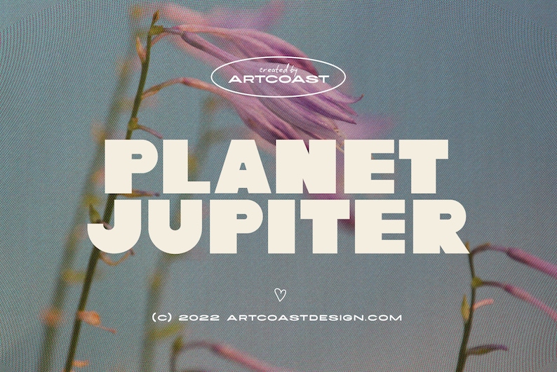Planet Jupiter Bold Font Crafting Font Retro Font Groovy - Etsy