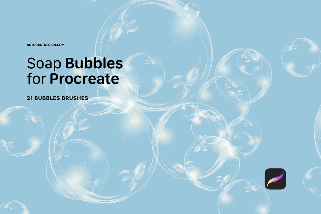 Soap Bubbles Procreate Brushes & Foam Stamps Create Realistic Bubble Effects - Etsy