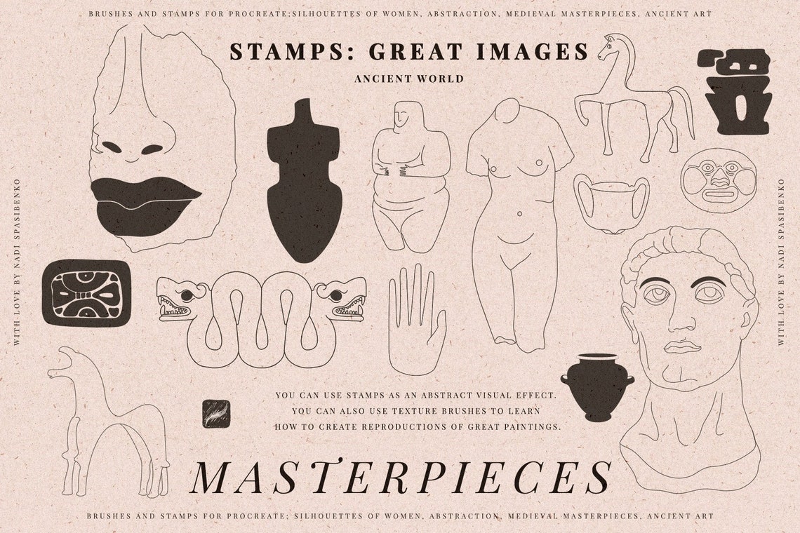 Masterpieces Procreate, Photoshop Stamps, Create Characters, Procreate ...