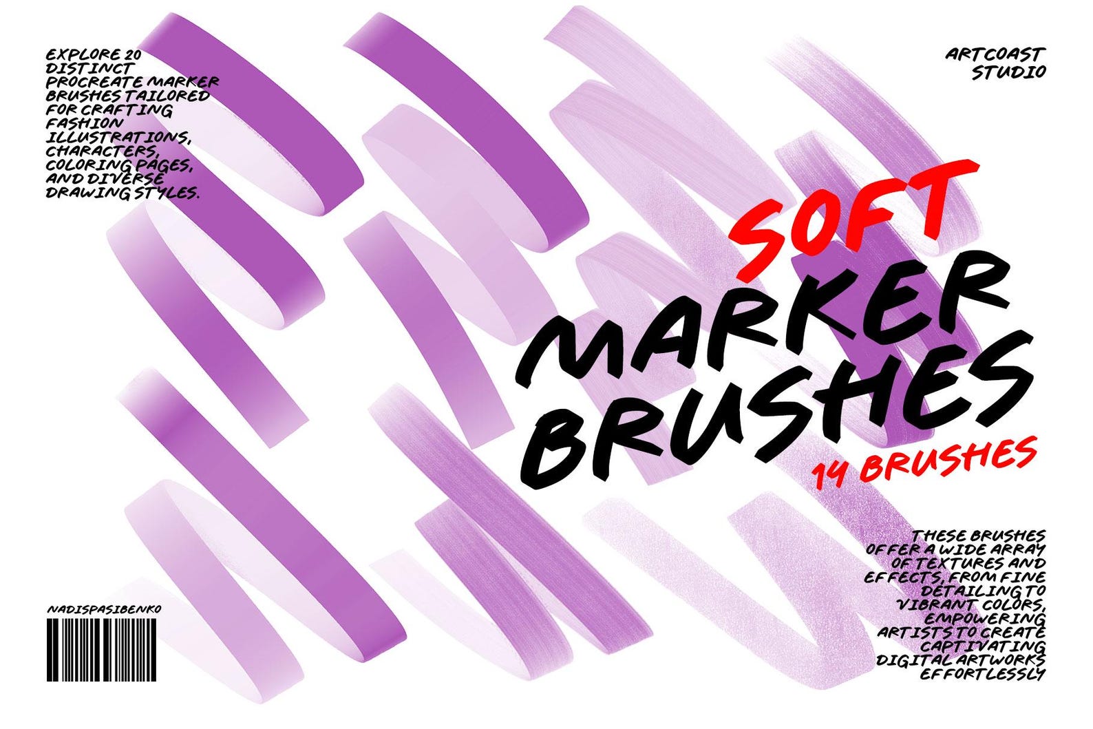 Procreate Marker Brushes | Digital Brush Pack for Procreate | Sketch ...