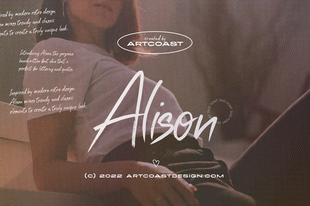 Alison Handwritten Font Duo Fonts for Cricut Crafting Fonts - Etsy