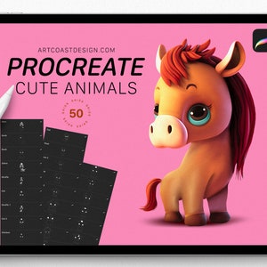 Procreate Stamps for Creating Cute Animal Characters Painting Kit for ...