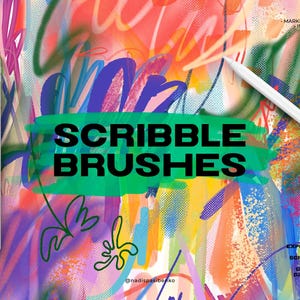 Scribble Procreate Brushes – Digital Download, Pen, Inktober, Lettering, Calligraphy, Procreate ...