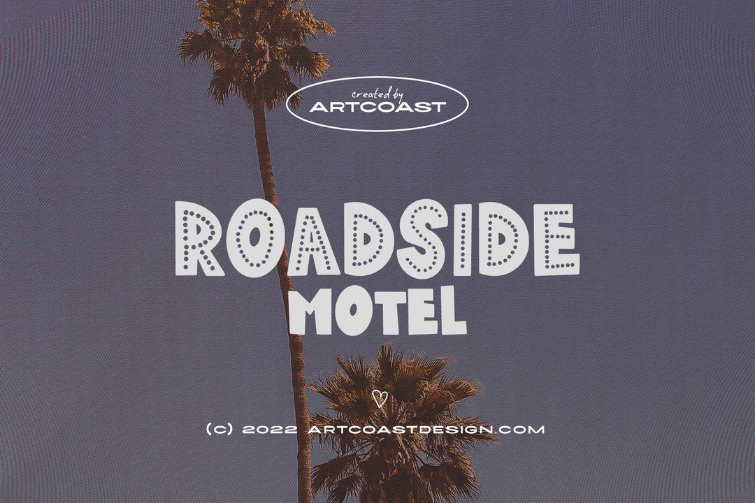 Roadside Motel Sans Serif Font, Bold Font, Crafting Fonts, Cartoon Font ...