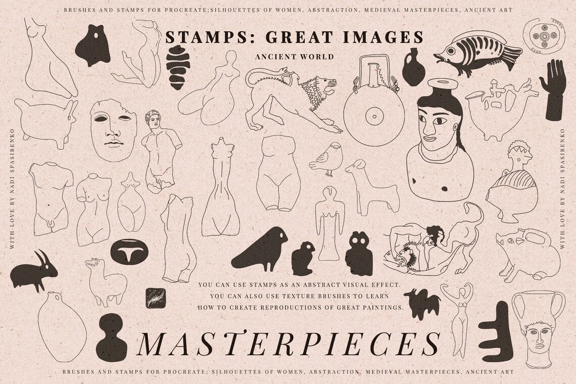 Masterpieces Procreate, Photoshop Stamps, Create Characters, Procreate ...
