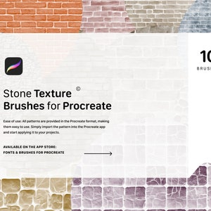 Procreate Stone Bricks Texture Brushes - Painting Kit for Procreate - iPad Brushes - Painting ...
