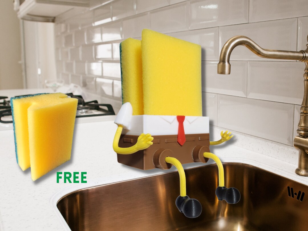 Opposable Spongebob Sponge Holder Storage Drain Rack Holder Kitchen ...