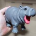 Large Moo Deng Hippo Bouncy Pork Pygmy Statue Hippopotamus Figurine ...