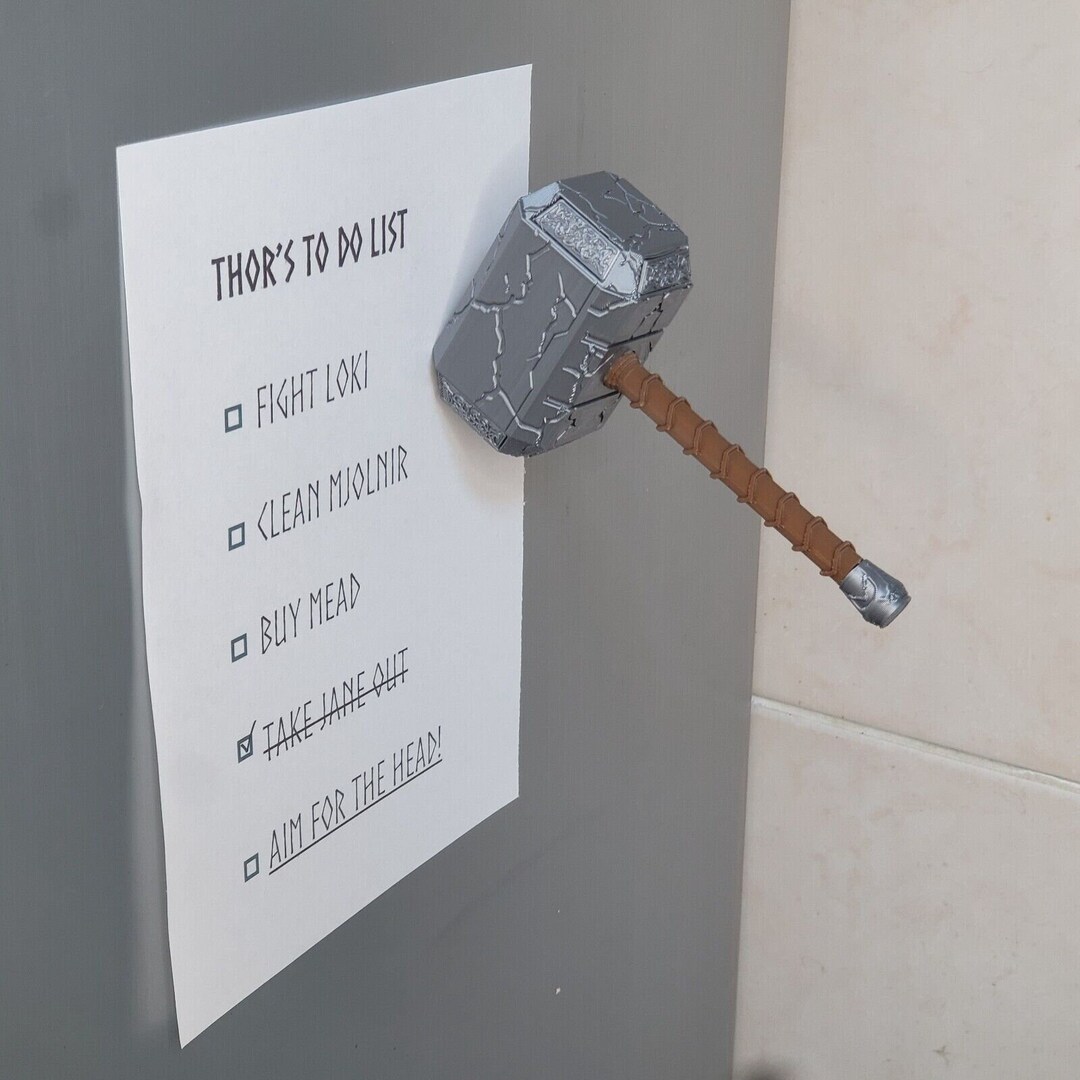 Cracked Magnetic Mjolnir Hammer Mighty Thor - Marvel Fridge Magnet Gift ...