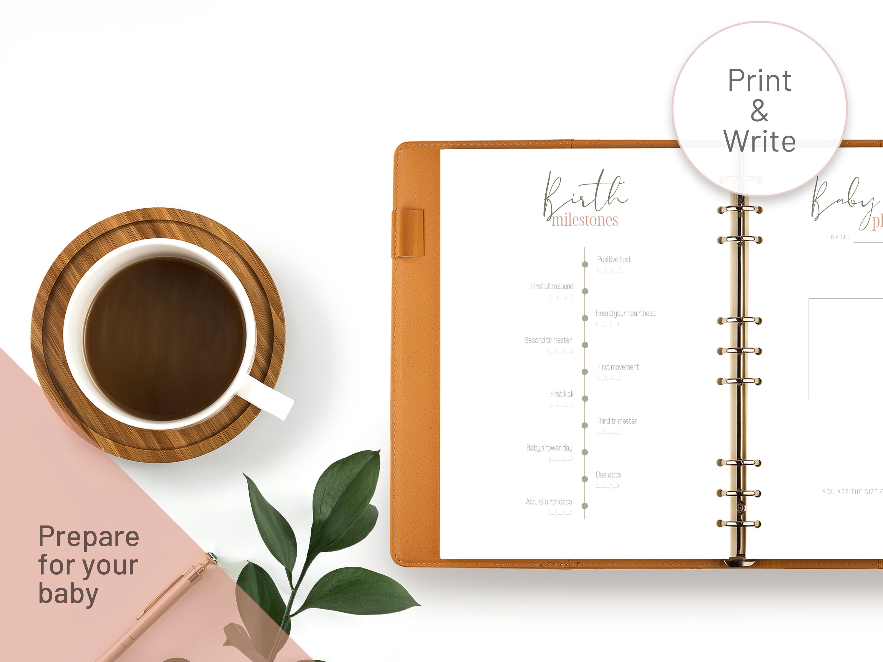 Pregnancy Planner Printable, Pregnancy Journal PDF, Expecting Mom Gift ...