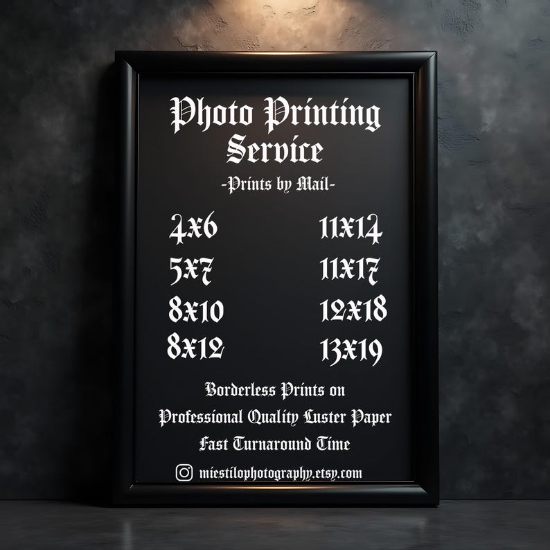 Photo Printing Service! I Can Print YOUR Photos on Professional Luster ...
