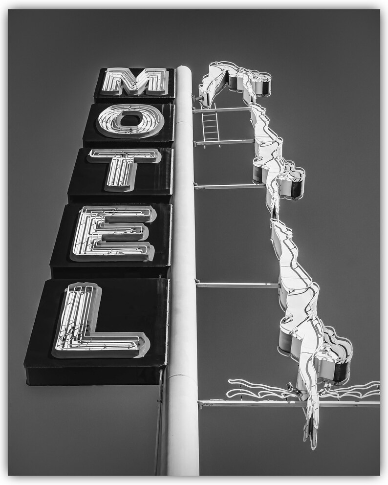 Retro Motel Sign Photo From Mesa Arizona - Etsy