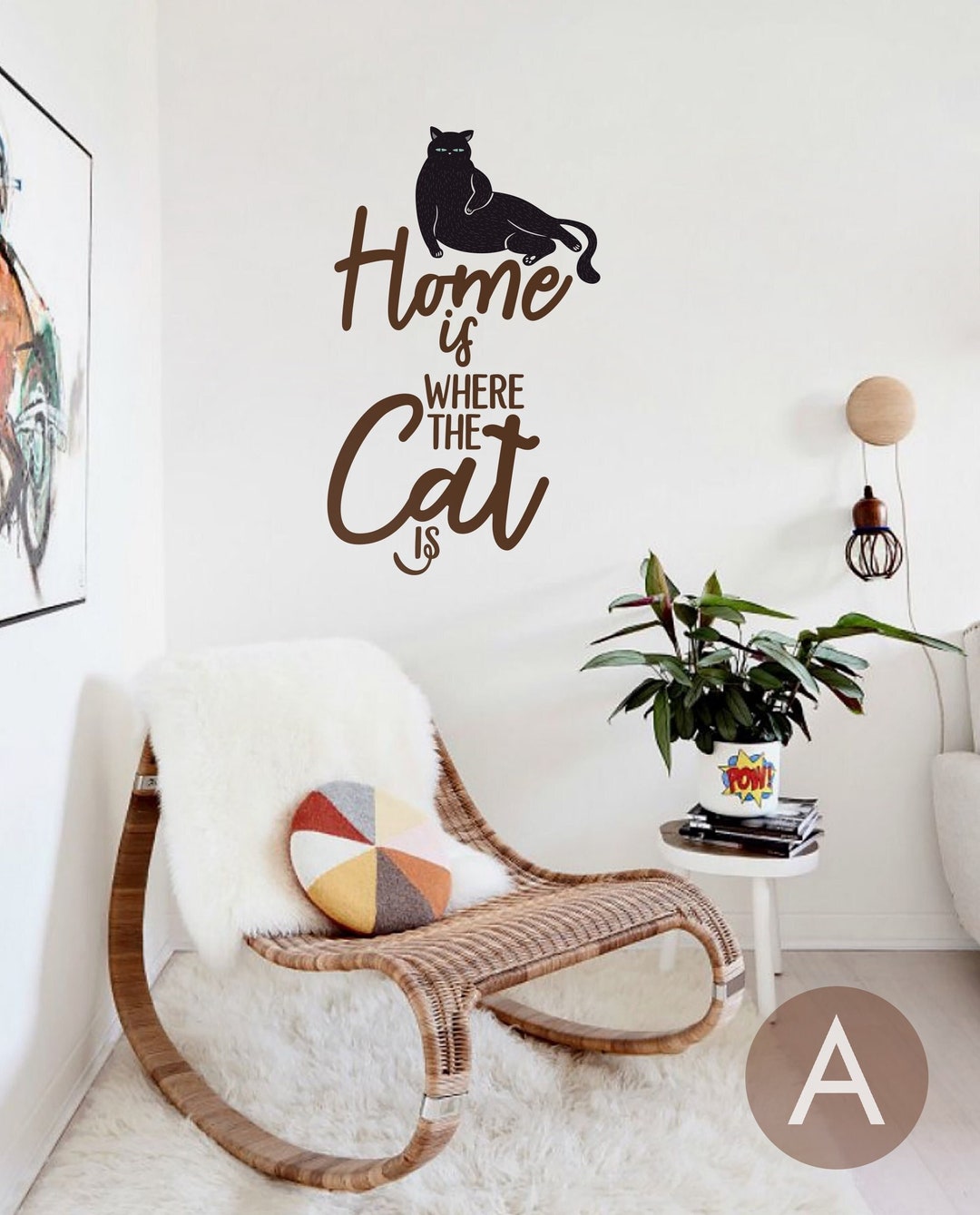 Quote Decal - Home is Where the Cat is Cat Decal Set Home Wall Decal ...