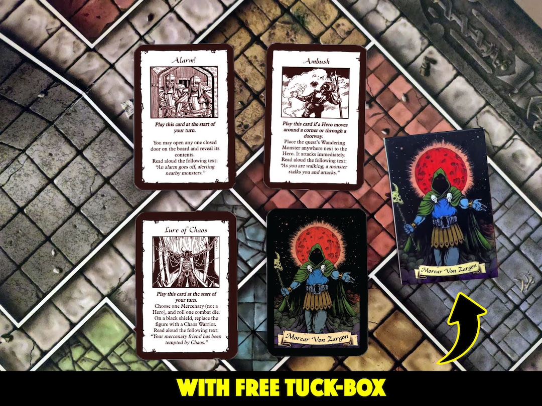 Heroquest Evil Wizard Cards – Morcar Von Zargon Expansion (24 Cards) - Etsy